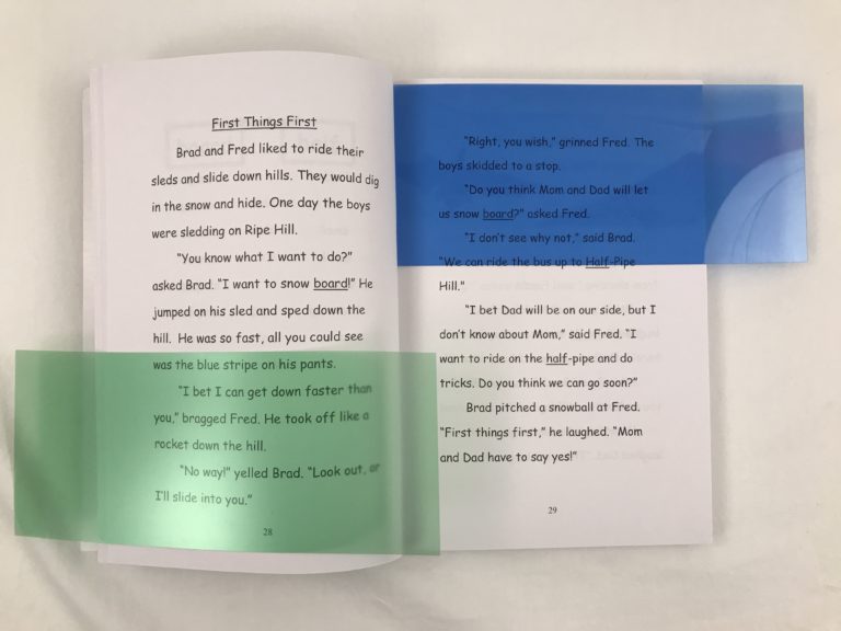 Blue Reading Transparency - Child Diagnostics