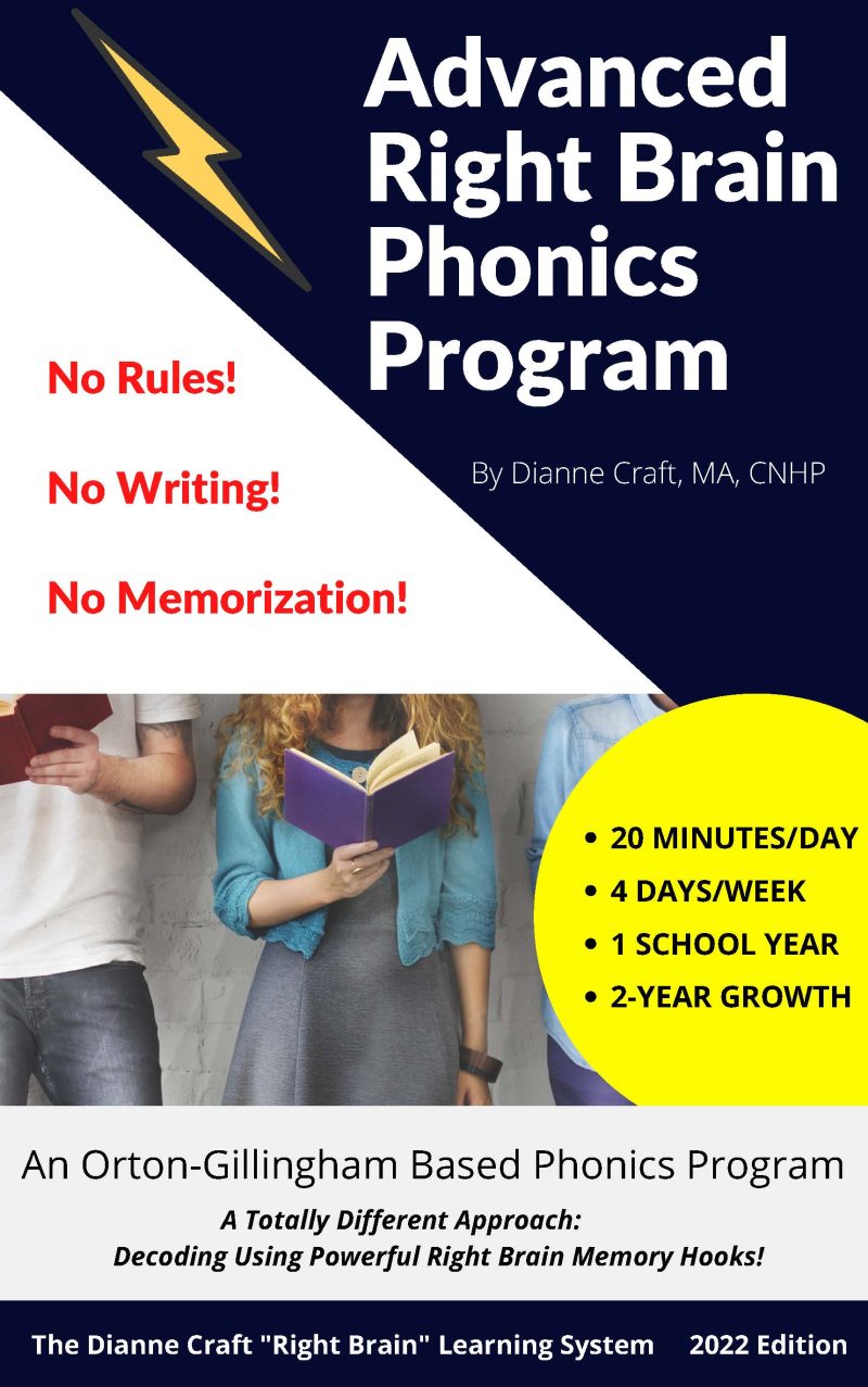 Advanced Right Brain Phonics Reading Book - Child Diagnostics