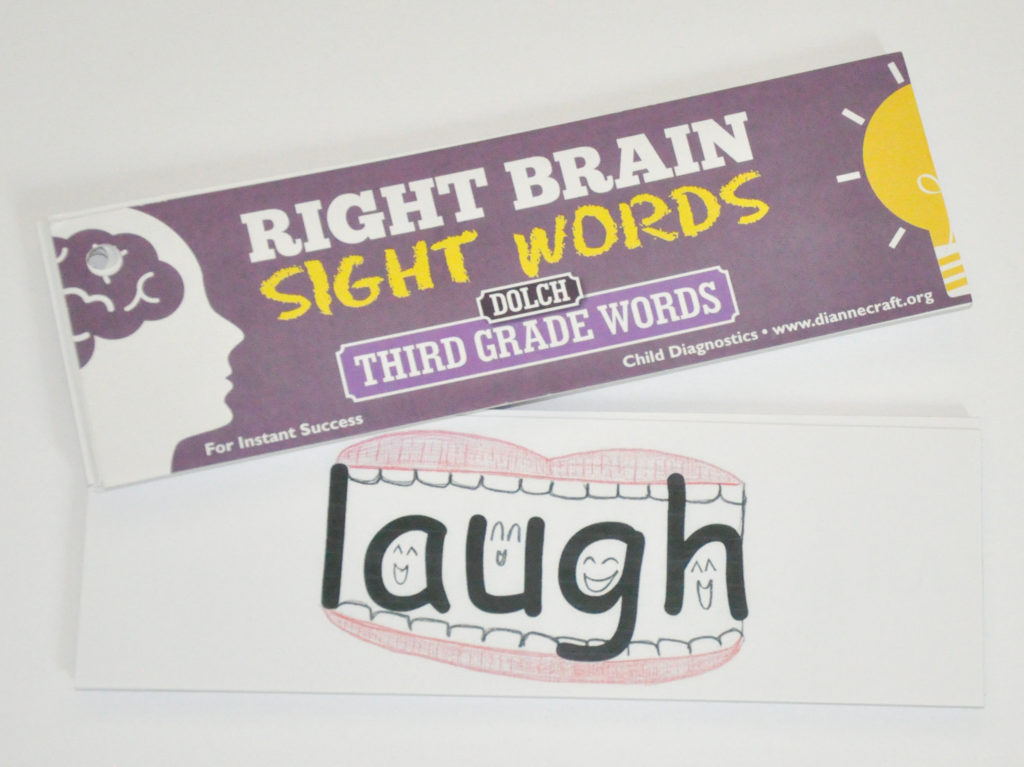 Right Brain Dolch Third Grade Sight Word Cards - Child Diagnostics